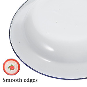 Hemoton 9 pcs Vintage Enamel Plate Fruit Plate Enamel Fruit Platter Vintage Salad Plate Enamel Washing Platter Vintage Enamelware Serving Platter Random Pattern