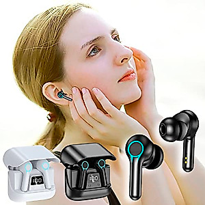 HiFi Bluetooth Earbuds, Bluetooth Headset Game Music Dual Ear Wireless Sport Earphone Intelligent Noise Reduction Waterproof Headset