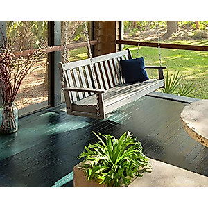 POLYWOOD GNS60BL Vineyard 60" Outdoor Swing, Black