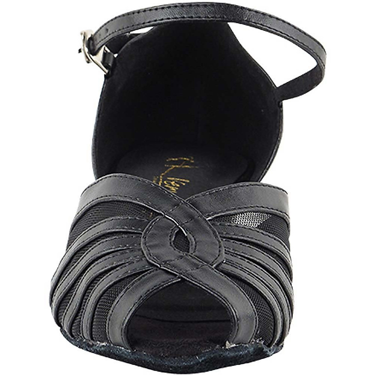 Women's Ballroom Dance Shoes Salsa Latin Practice Dance Shoes Black PU 2719FTEB Comfortable - Very Fine 1" Heel 6 M US [Bundle of 5]