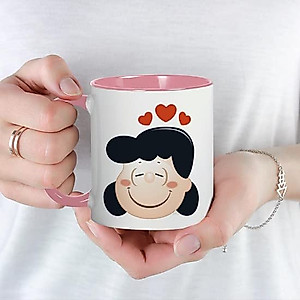 CafePress Peanuts Lucy Hearts Ceramic Coffee Mug, Tea Cup 11 oz