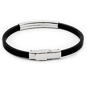 Custom Personalized Extra Narrow Silicone Bracelets, ID Bracelets for Men Women Kids Running