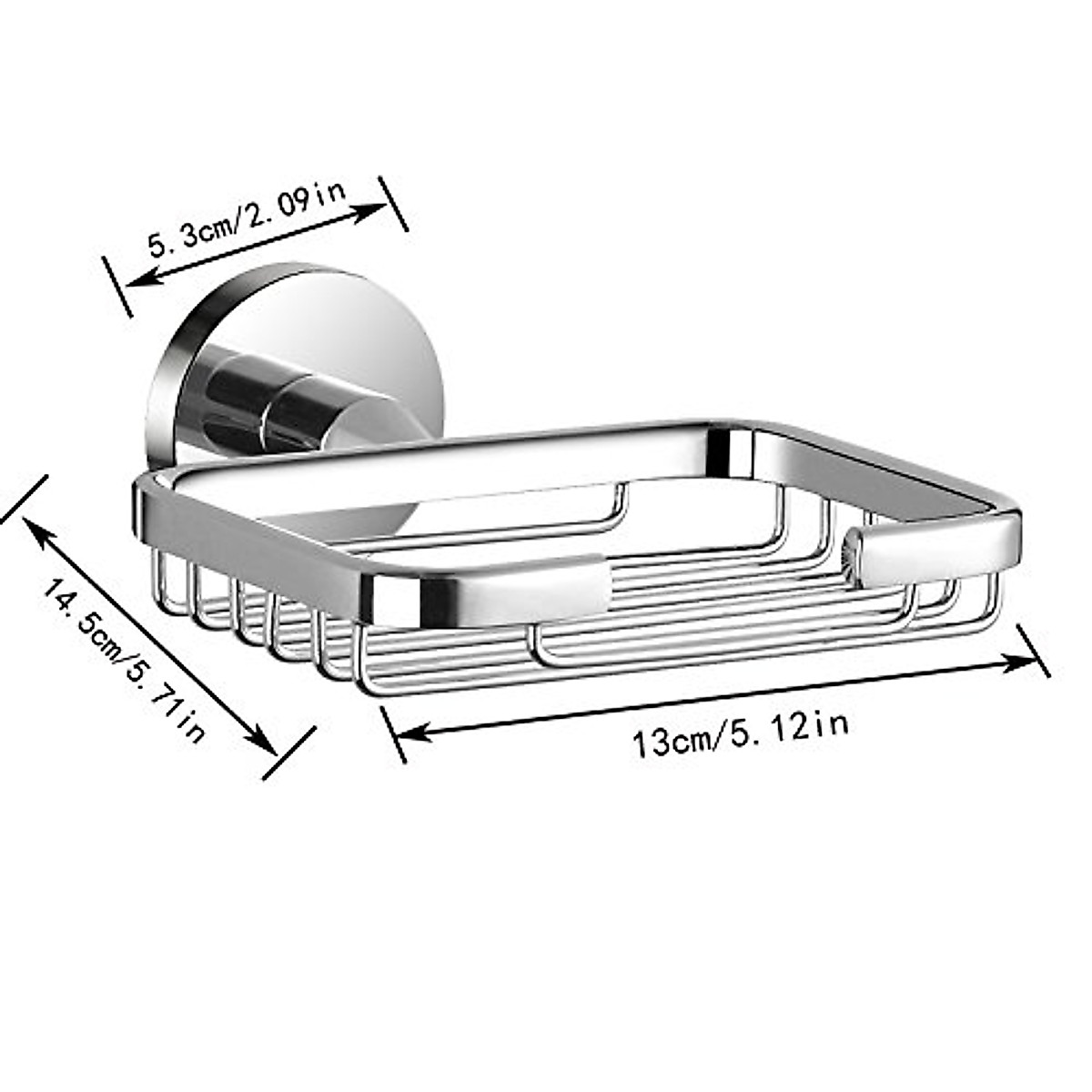 qinisi Brass Bathroom Accessories Soap Basket Lavatory Soap Dish Holder Wall Mounted Chrome