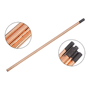 HARFINGTON 5pcs Copper Coated Gouging Carbon 10x355mm Carbon Gouging Rods Electrodes for Cutting and Gouging Metals