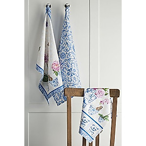 Maison d' Hermine Dish Cloth 100% Cotton Set of 3 Quick Drying Dish Towels for Gifts, Restaurant, Dining, Kitchen, Wedding, Parties & Tea, Canton - Spring/Summer