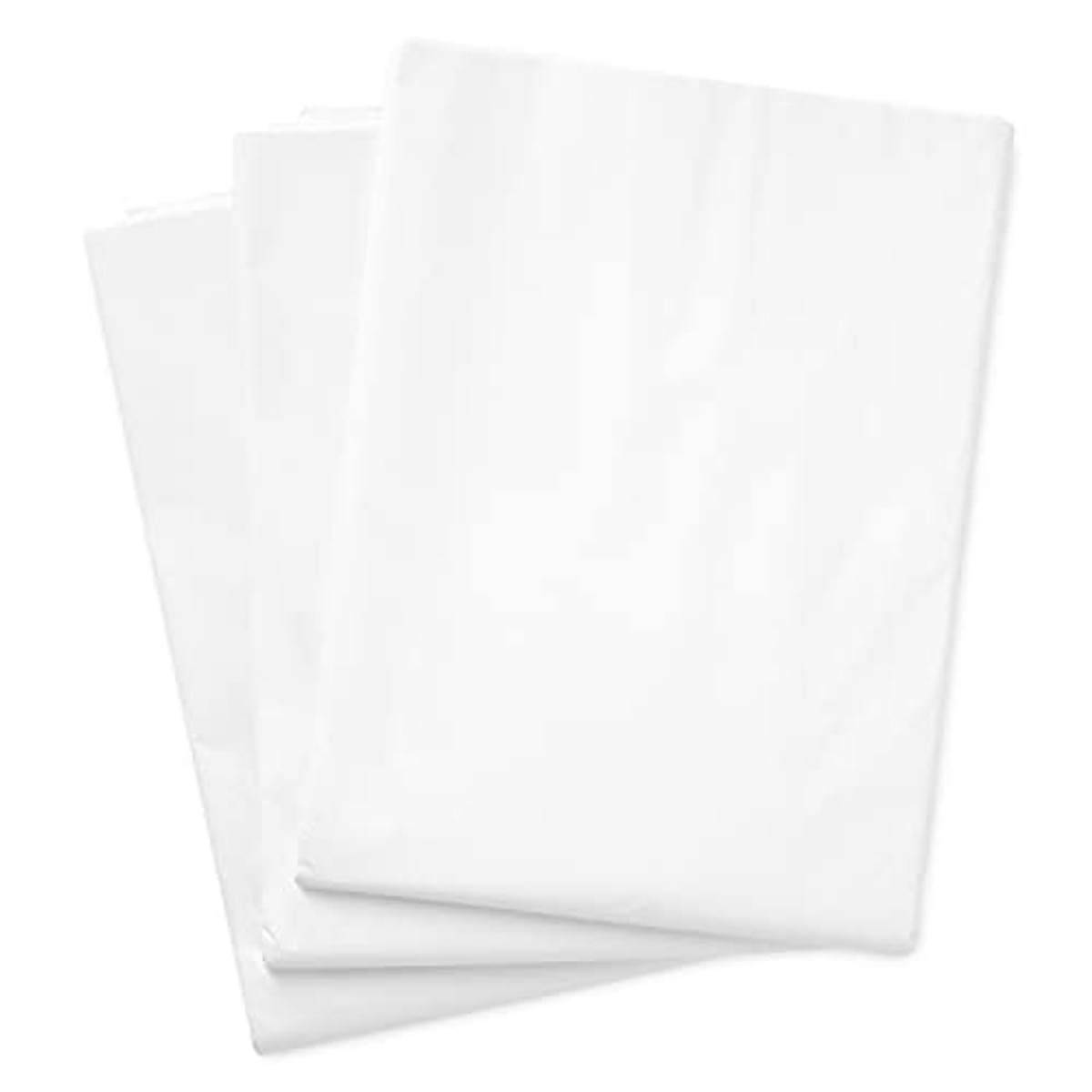 Hallmark White Tissue Paper (100 Sheets) for Birthdays, Easter, Mothers Day, Graduations, Gift Wrap, Crafts, DIY Paper Flowers, Tassel Garland and More