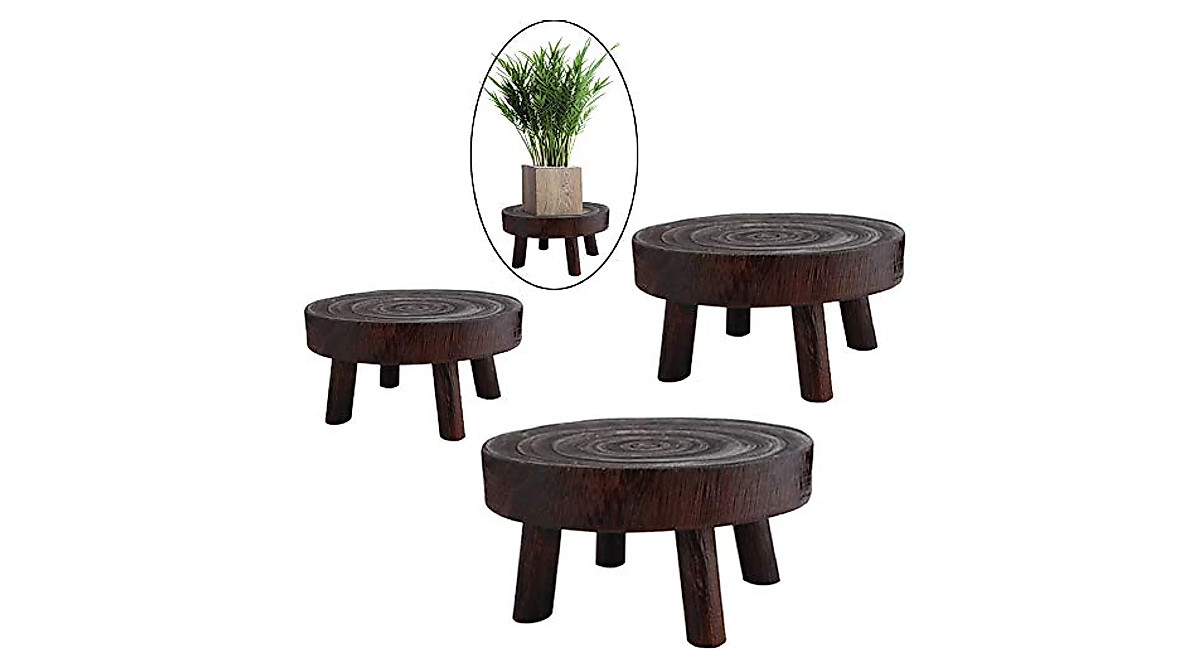 TITA-DONG Wood Plant Stand Set - Vintage Flower Holders