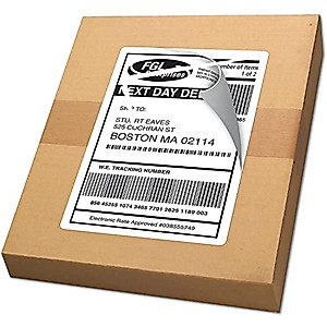 Avery Printable Shipping Labels, 5.5" x 8.5", White, 50 per Pack, 2 Packs, 100 Blank Mailing Labels (8126)