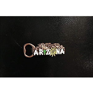 Arizona Bottle Opener Magnet - Decorative Metal Refrigerator Magnet Southwest Beer Lover Gift Idea Arizona Father's Day Gift - Arizona Souvenir… (Bronze)