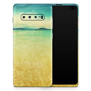 DesignSkinz Vintage Vibrant Beach Scene Protective Vinyl Decal Wrap Skin Cover Compatible with The Samsung Galaxy S20 (Screen Trim & Back Glass Skin)