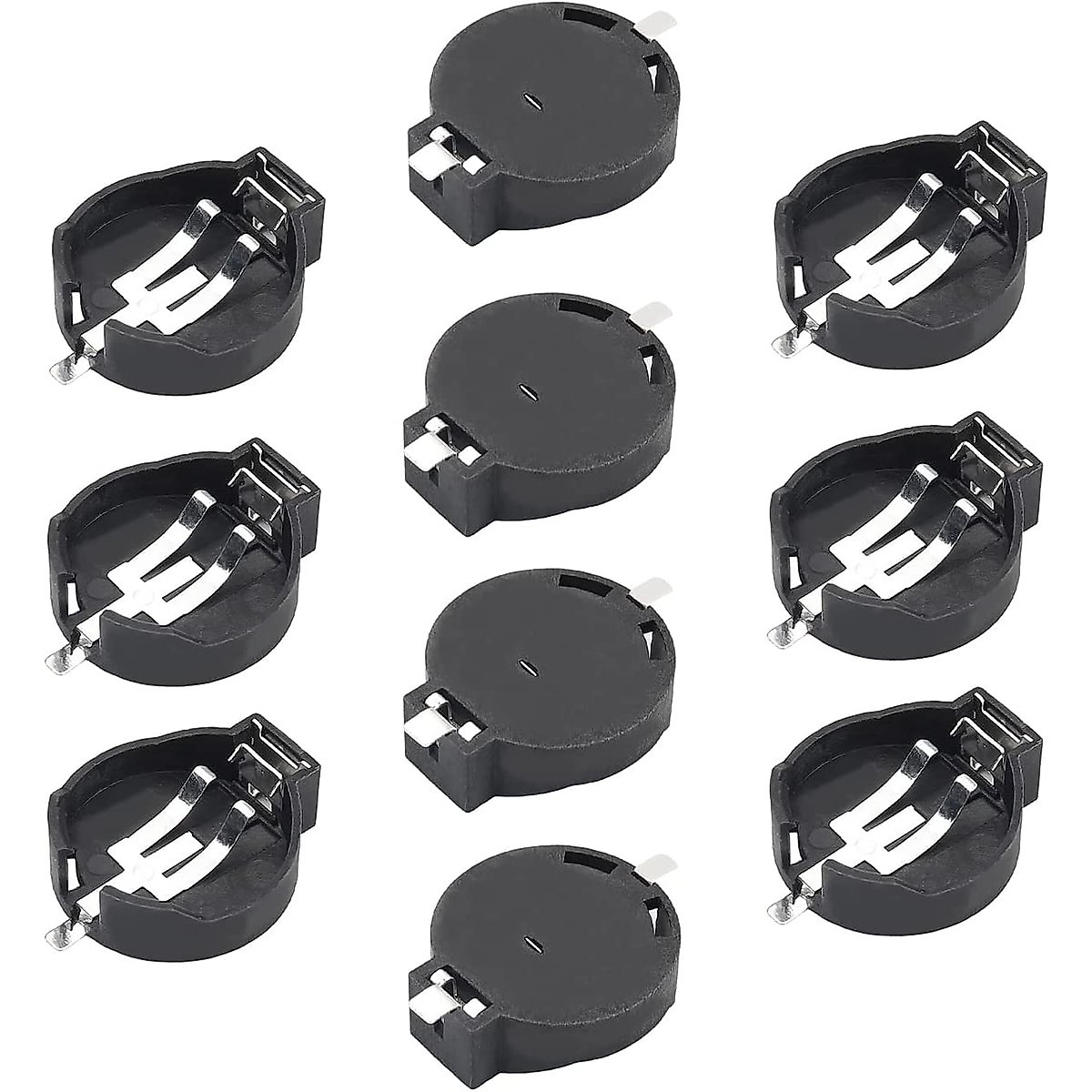 Fielect 10Pcs CR2450 Coin Cell Button Battery Holder Socket Container Case