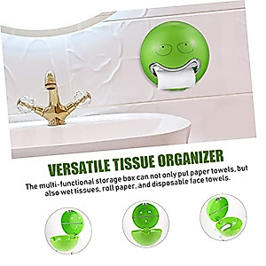 DOITOOL 1 Set Alien roll Paper Box Decorative Paper Towel Holder Plastic Toilet Paper Holder car Paper Towel Holder Ornament Container Wall Mounted Toilet Paper case Hand Towel Dispenser