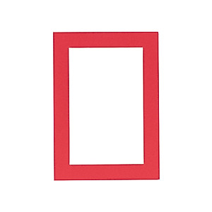 11x16 Mat Bevel Cut for 8.5x11 Photos - Acid Free Cardinal Red Precut Matboard - For Pictures, Photos, Framing - 4-ply Thickness