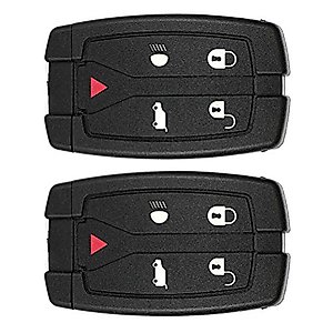 SCITOO Keyless Entry Remote Key Fob SHELL CASE Replacement for 5 Buttons Uncut Car Key for Land Rover Freelander 2006 for Land Rover LR2 2008-2012 2pcs FCC NT8-TX9 KK-4575