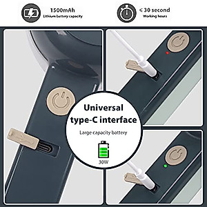 Arigold 3SPEEDS 4 in 1 Vegetable Chopper: Cordless Mini Chopper, cabbage Dicer, meat grinder, Vegetable cutter. Comes with Egg and Cream Beater - Vegetable Slicer Dicer, home & kitchen. (Grey)