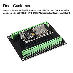 QCCAN 4PCS ESP32 Breakout Board GPIO 1 into 2 Compatible for 38PIN Narrow Version ESP32 ESP32S Development Board