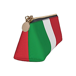 JIPOFD Italian Flag Creative Triangular Leather Pencil Case Is Light And Convenient With Large Storage Capacity
