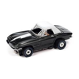 Auto World Thunderjet OK Used Cars 1967 Chevrolet Corvette (Black) HO Scale Slot Car