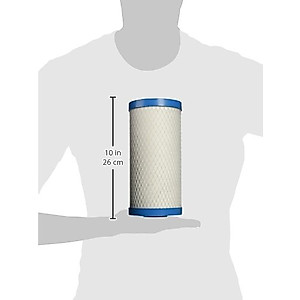 Pentair Pentek ChlorPlus10BB Big Blue Carbon Water Filter, 10-Inch, Whole House Chloramine Reduction Carbon Replacement Cartridge, 10" x 4.5", 1 Micron