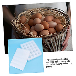 Alipis 4pcs Egg Tray Household Egg Holder Pulp Egg Container Homezo Egg Storage Egg Carton Tray Foam Eggs Egg Protectors Egg Dispenser Refrigerator Egg Rack White Pearl Cotton