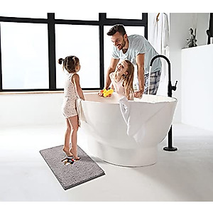 Vodiver Pink Bathroom Rugs Mat, Pink Bath Mat for Bathroom Non Slip, Ultra Soft Washable Cute and Super Absorbent Bath Rugs for Tub, Shower (20x32, Pink)