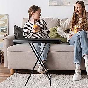 Everyday Home, Black Adjustable Folding Table