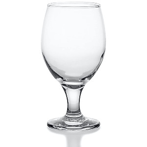 Red Co. Belluno Classic Clear Glasses for Water, Juice, Liquor - Wine Goblets - Set of 6 (13.5 Ounces)