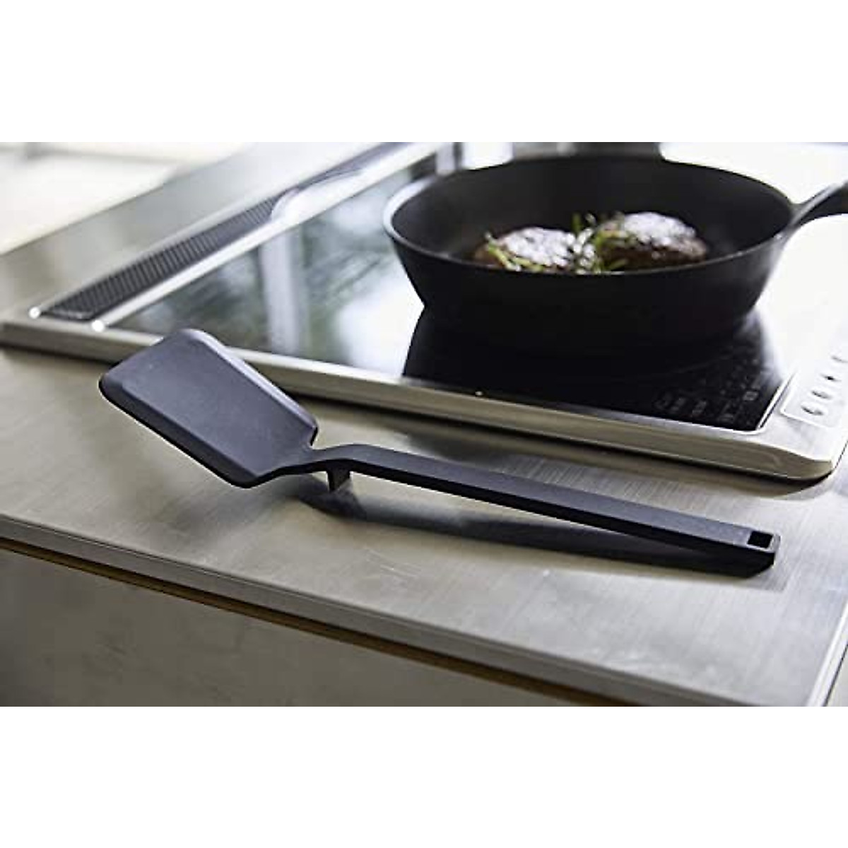 Yamazaki Home Silicone Spatula, Silicone, No Assembly Req., Black