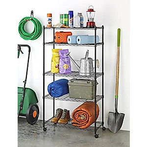 Whitmor Supreme 5-Tier Cart holds up to 1,000 lbs. Black