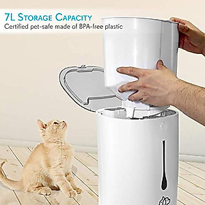 SereneLife Automatic Pet Feeder - Electronic Dogs and Cat Food Dispenser –Programmable Features for Portion and Weight Control and Meal Scheduling – Built-In Voice Recorder and Player