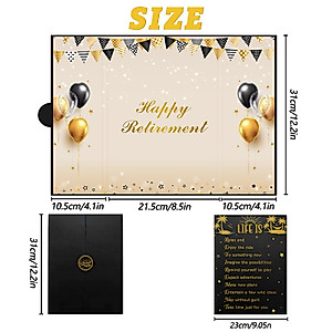 Roetyce Retirement Party Decorations, Funny Retirement Guest Book Alternative, Hapyy Retirement Decorations, Best Retirement Gifts for Women Men, Retirement Signature Board Book, Jumbo Retirement Card