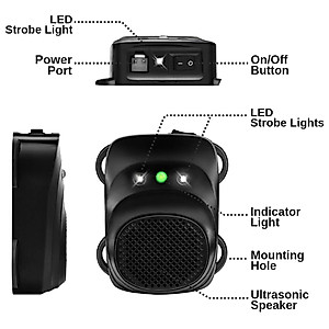 Loraffe Ultrasonic Rodent Repellers Bundle, Under Hood Animal Repeller, 4 in 1 Plug in Rodent Repeller, Vehicle and Garage Rodent Defense, Pest Control