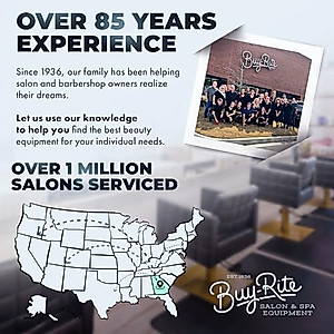 Buy-Rite Professional Salon Trolley Cart Rolling Hair and Beauty Spa Esthetician Utility Cart with 5 Storage Drawers, Mixing Bowl and Accessories, MEI-3010