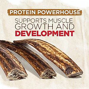 Natural Farm Rib Bones for Dogs (6 Inch, 8 Pack) - Beef Ribs for Dogs, Farm-Raised Cattle - Slow-Roasted Flavor - Low Odor for Indoor, Outdoor Chewing - Promotes Dental Health