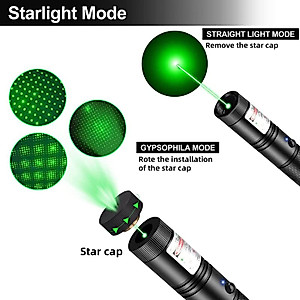 Cowjag Laser Pointer High Power, Long Range [10,000 ft] Green Powerful Handheld Flashlight with Adjustable Focus, Green Laser Pointer for Night Astronomy Outdoor and Hiking(Green Light)