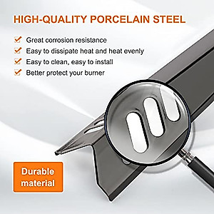 Hisencn 15 Inch Heat Shields Replacement for Dyna-glo DGF510SBP, DGF510SSP, Heat Plates for Backyard BY13-101-001-13, BY14-101-001-02, BY15-101-001-02, Porcelain Steel Heat Plate, 5-Pack