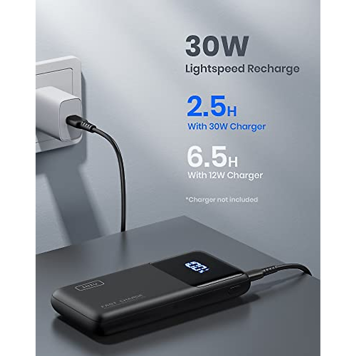 INIU Portable Charger, 45W USB C Power Bank Fast Charging with 15000mAh PD QC External Phone Battery Pack for iPhone 14 13 12 11 Pro Max X 8 iPad MacBook Steam Deck Samsung S22 S21 S20 Tablets PPS