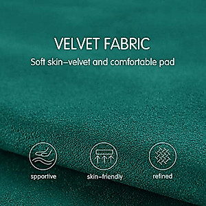 ECOMEX Velvet Accent Chair Set of 2, Modern Accent Chairs with Metal Legs, Armless Living Room Chairs, Upholstered Leisure Single Sofa Chair for Bedroom Makeup Room Dining Room (Christmas Green)