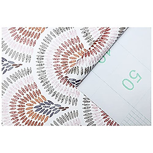 HAOKHOME 96090 Polka Dot Scall Peel and Stick Wallpaper Wave Pink/White/Brown Stick on Removable Home Decorations 17.7in x 118in