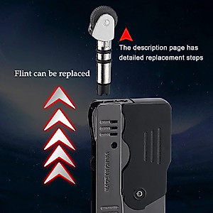 Torch Lighter, Switchable Jet Flame Lighter Butane Refillable with Lockable Function, Foldable Cool Design Lighters, Windproof Adjustable Jet Flame and Soft Flame(without Butane Gas)-Black