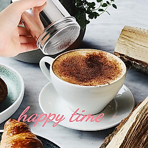 Stainless Steel Sugar Shaker Duster, Chocolate Shaker, Stainless Steel Powder Sugar Shaker Duster with Lid,Fine Mesh Cocoa Flour,Coffee Sifter with Lid,Cocoa,Chocolate,Coffee Sifter Sprinkler Dredgers