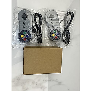 Rii Game Controller, SNES Retro USB Controller, Classic Gamepad Joystick, PC Super Classic Joypad Gamestick for PC, Raspberry Pi, Windows MAC Liunx, Android GP100 (Grey, 2 Pack)
