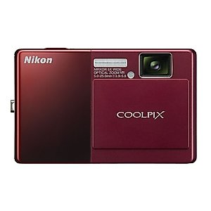 Nikon Coolpix S70 12.1MP Digital Camera with 3.5-inch OLED Touch Screen and 5x Wide Angle Optical Vibration Reduction (VR) Zoom (Red)