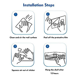 LAIGOO 8 Pcs Replacement Corner Shower Caddy Adhesive Hook Stickers, No Drilling Wall Hooks Adhesive Strips for Bathroom Shelves