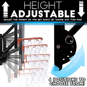 Franklin Sports Wall Mounted Basketball Hoop – Fully Adjustable – Shatter Resistant – Accessories Included, Black/White