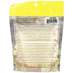 Birds Choice NP1005 Butterfly Nectar, Resealable Nectar Pouch for Butterflies, 6 Cups, 1 Pouch