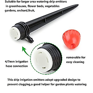 1/4" Drip Irrigation Emitters, Yulaiyoen 1/4-inch Spray Emitters 30 Pack, Automatic Drip Irrigation Parts Accessories, 360 Degree Drip Irrigation Sprinkler Heads Sprayer for Irrigation System