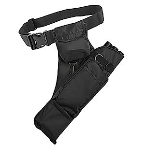 Ltvystore Archery Bag Outdoor Canvas Arrow Quiver Hunting Three Tube Archery Bag Waist Span Archery Accessories Archery Bag (black/three tupe)