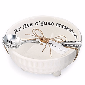 Mud Pie Circa Guacamole and Salsa Serving Dish Sets (Five O'Guac)