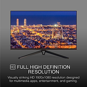 Packard Bell airFrame 32" FHD Monitor, 1920x1080, Ultrawide, VESA Mount Compatible, Tilt Adjustment, HDMI/VGA, Slim Bezel, for Home, Office, and Light Gaming